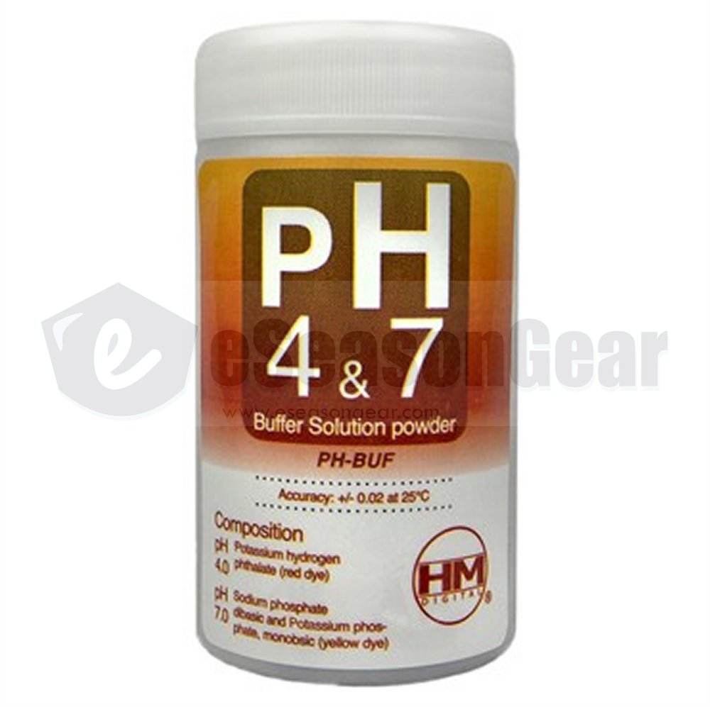 NEW HM Digital PH-BUF-H pH 4 7 Powder Packs, 12x100ml