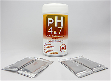 NEW HM Digital PH-BUF-H pH 4 7 Powder Packs, 12x100ml