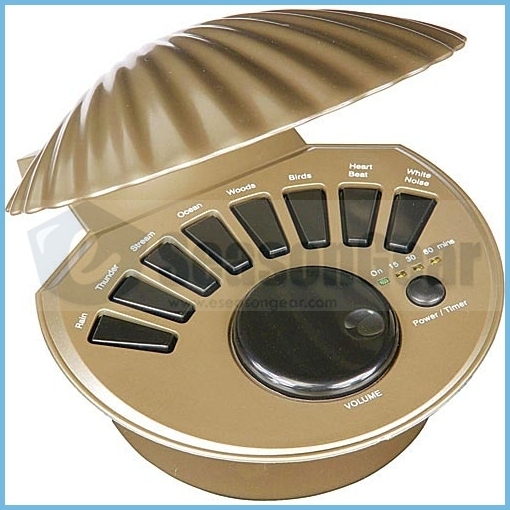 Spa Basic Soothing Shell Sound Machine, Grey, + CD