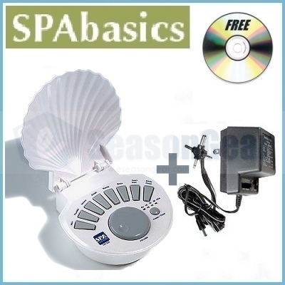 Soothing Shell Sound Machine, White + CD + Adapter