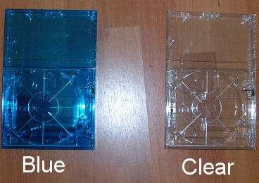 Slim PS2 Clear & Clear Blue Case