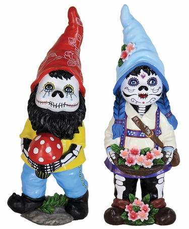 13" Sugar Skull Gnomes (Set of 2) only $49.99 at Garden Fun