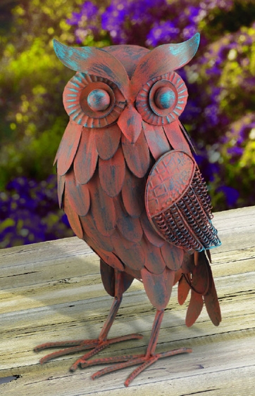 15" Rusty Owl Decor only $39.99 at Garden Fun