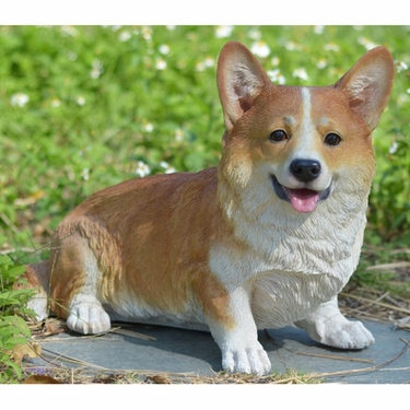 19" Corgi Dog Statue "Ultra-Realistic" only $149.95 at Garden Fun