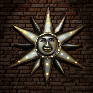 22" Solar Metal Marquee Sun Wall Art only $59.99 at Garden Fun