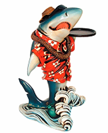 35" Large Shark Butler Statue only $649.99 at Garden Fun