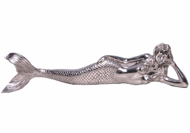 39" Dreamy Mermaid Lying Statue - Silver Leaf Finish only $279.99 at ...