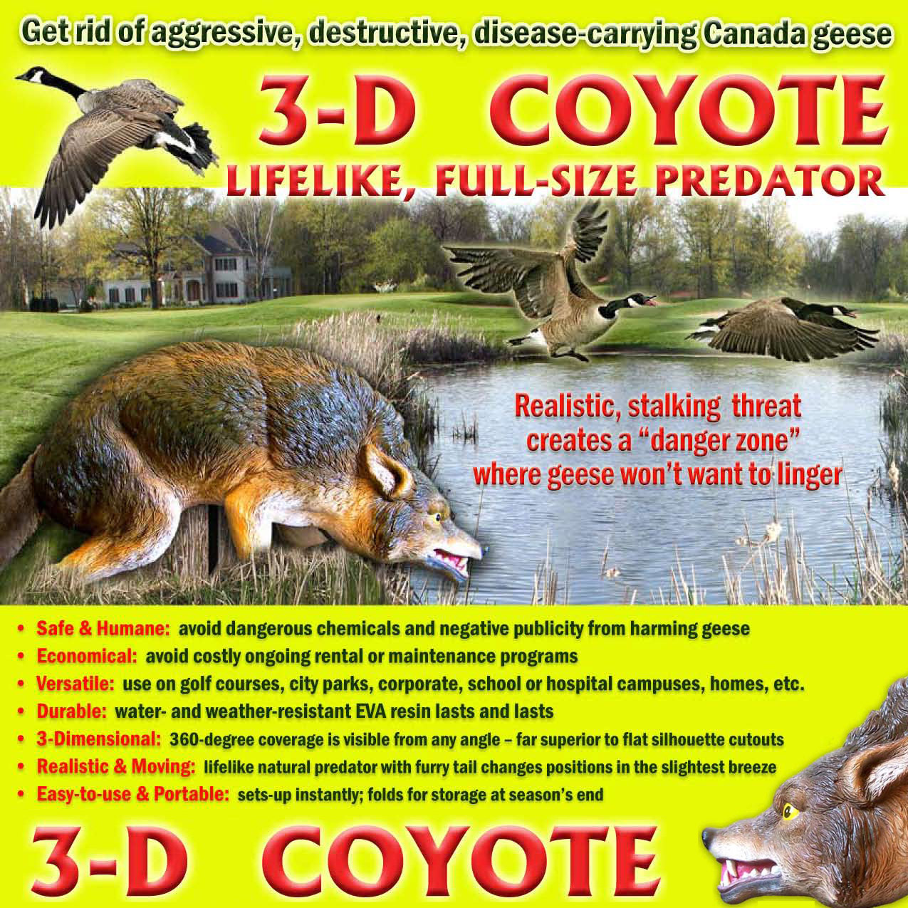 Coyote Silhouette For Goose Control