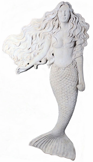 56" Wall Mermaid - Roman Stone only $469.95 at Garden Fun