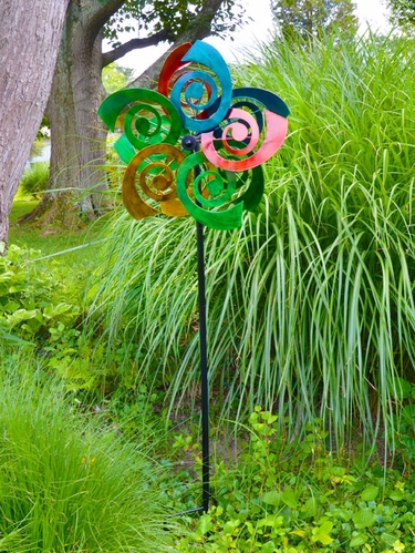 64" Multi Color Swirl Wind Spinner only $79.99 at Garden Fun