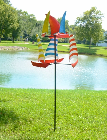 72" Sailboat Racing Wind Spinner only $154.95 at Garden Fun