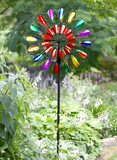 84" Multi-Color Double Spinner Stake only $189.95 at Garden Fun