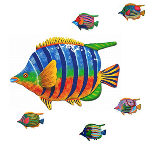9" Tropical Fish Wall Decor (Set of 6) only $79.99 at Garden Fun