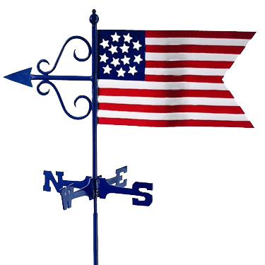 American Flag Weathervane | American Flag Outdoor Decor