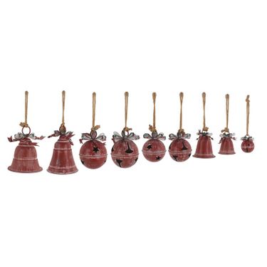 Set of 9 Antique Red Bells only $379.99 at Garden Fun