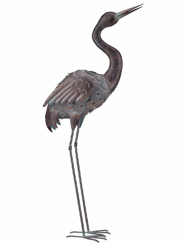Bronze Metal Crane - 37" Upright only $56.99 at Garden Fun