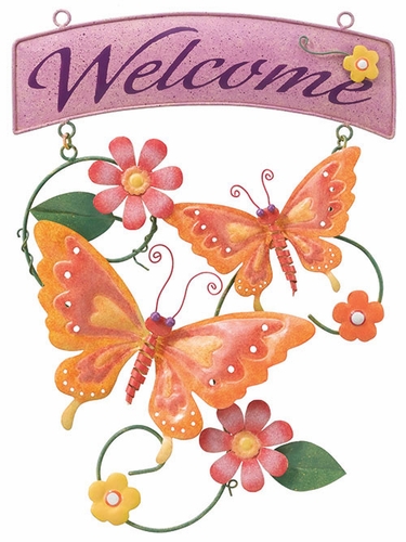 Butterfly Welcome Sign only $26.99 at Garden Fun