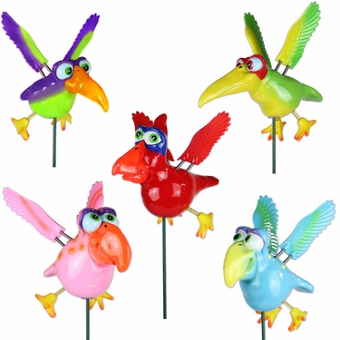 Funny Birds Garden Stakes (Set of 6) only $36.99 at Garden Fun