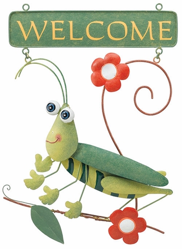 Grasshopper Welcome Sign only $27.99 at Garden Fun