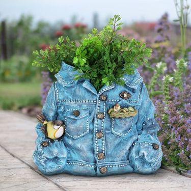 Jean Jacket Planter only $59.95 at Garden Fun