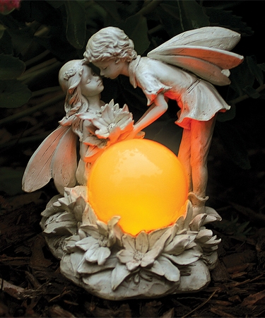 Kissing Solar Garden Fairies