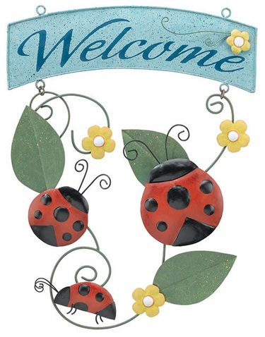 Ladybug Welcome Sign only $19.99 at Garden Fun