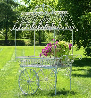 Large Flower Cart "Paris 1968" - White only $1,999.99 at Garden Fun