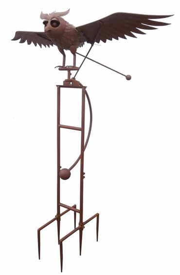 Large Iron Rocking Owl w/Moving Wings (non-solar) only $579.95 at ...