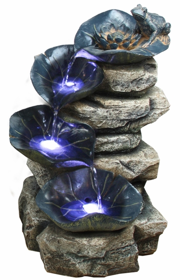 LED Lily Pad Jumping Frog Fountain only $279.99 at Garden Fun