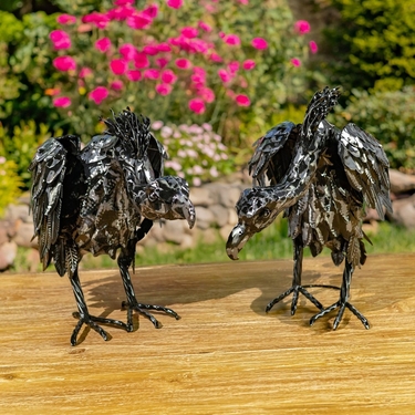 Metallic Black Iron Vultures (Set of 2) only $419.95 at Garden Fun