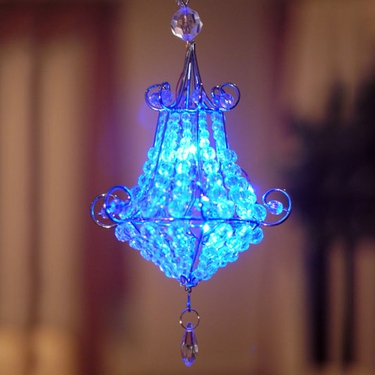 Mini Chandelier LED Light - Blue (Set of 2) only $28.99 at Garden Fun