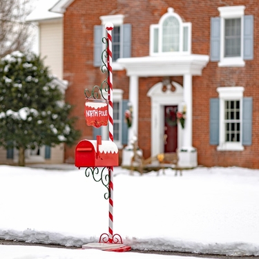 Christmas Mailbox with North Pole Sign only $284.99 at Garden Fun