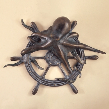 Octopus & Ships Wheel Wall Art only $437.00 at Garden Fun