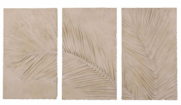 Palm Leaves Triptych Wall Plaques - Roman Stone only $1,149.99 at ...