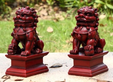 Red Foo Dog Male & Female Statues (Set of 2) only $79.95 at Garden Fun