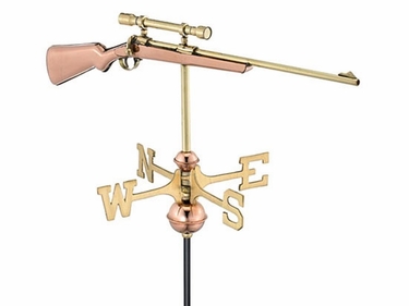 Copper Rifle with Scope Weather Vane - GardenFun.com