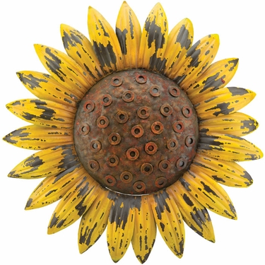 18.25" Rustic Sunflower Wall Decor