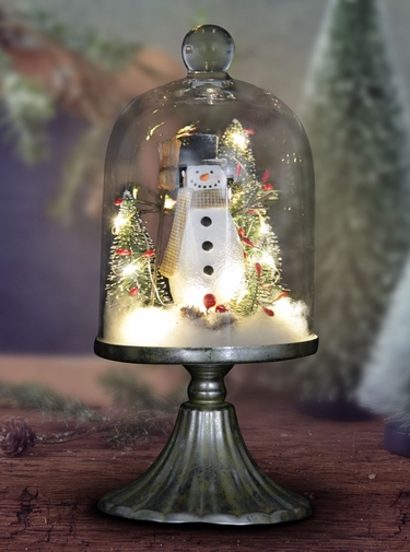 Snowman Dome on Pedestal w/LED Timer only $34.99 at Garden Fun