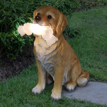 Solar Golden Retriever Holding Toy only $76.99 at Garden Fun