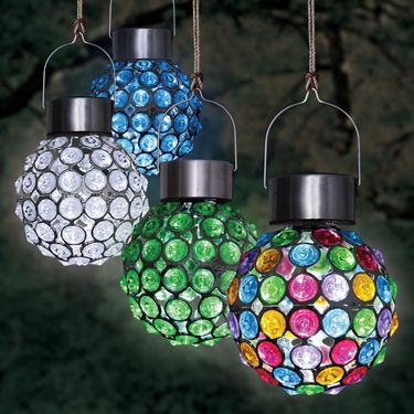 Solar Hanging Glam Balls (Set of 4) only $39.99 at Garden Fun