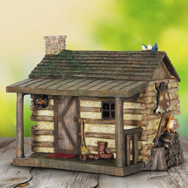 Solar Log Cabin House only $59.99 at Garden Fun