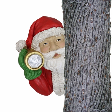Solar Santa Tree Hugger only $29.99 at Garden Fun