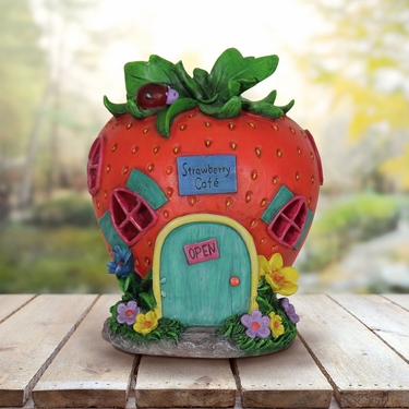 Solar Strawberry House only $39.99 at Garden Fun