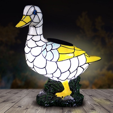 Solar Tiffany Duck Statue only $29.99 at Garden Fun