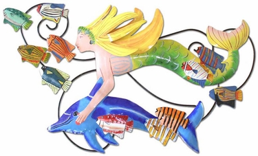 Swimming Mermaid Wall Art only $109.99 at Garden Fun