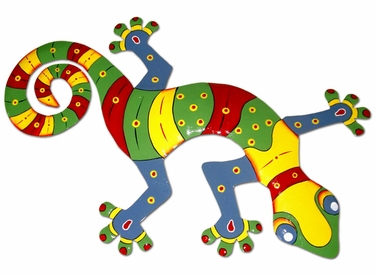 Multi-Colored Striped Gecko Wall Decor only $46.99 at Garden Fun