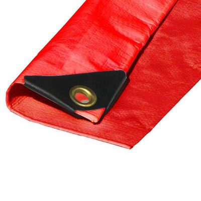 PTM Tarps Heavy Duty Red Polyethylene Tarp - 40' x 50' - TR4050