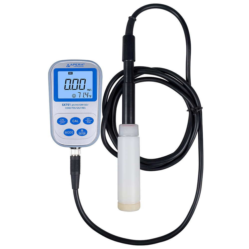 Apera SX751 Handheld pH/ORP/DO/Conductivity/TDS/Salinity/Resistivity Multiparameter Meter Kit ...