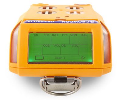 Crowcon Gas-Pro IR 4-Gas Confined Space Entry Monitor, NO2/O2/LEL IR ...