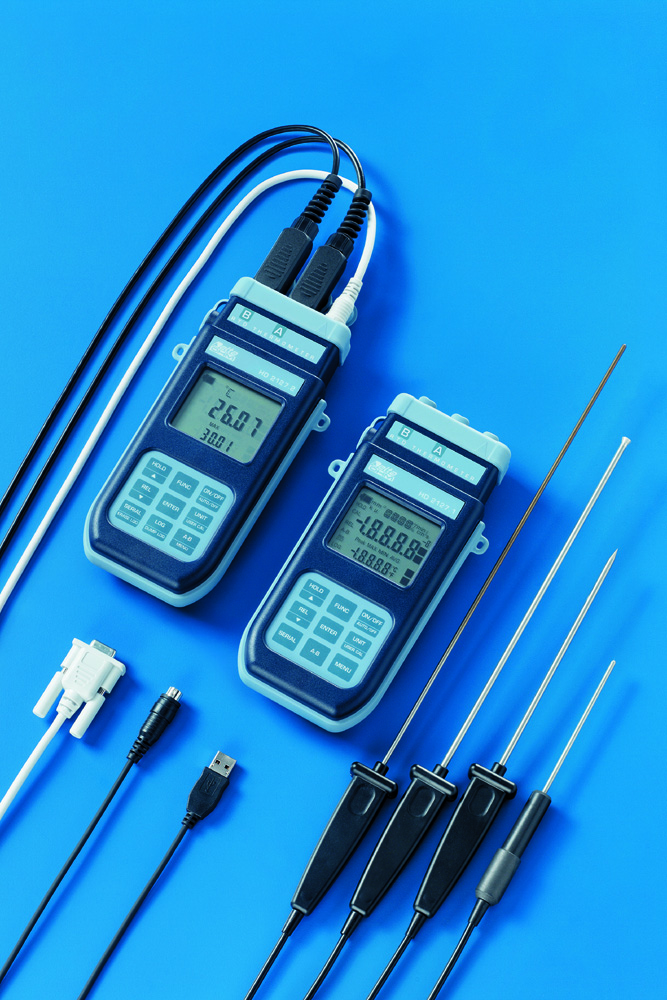 Delta OHM Pt100 Sensor Portable Thermometer with Large LCD Display - HD ...